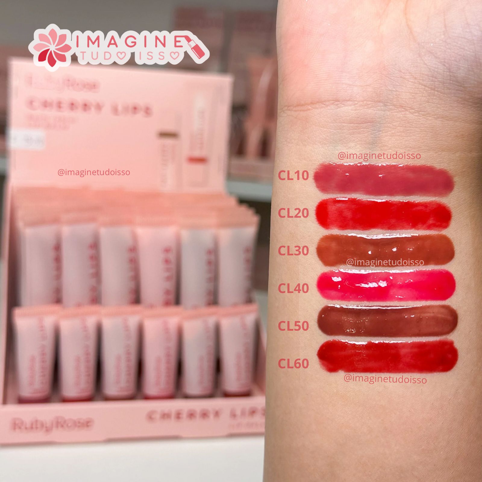 Lip Balm Cherry Lips (COR CL50) - Ruby Rose - Imagine Tudo Isso
