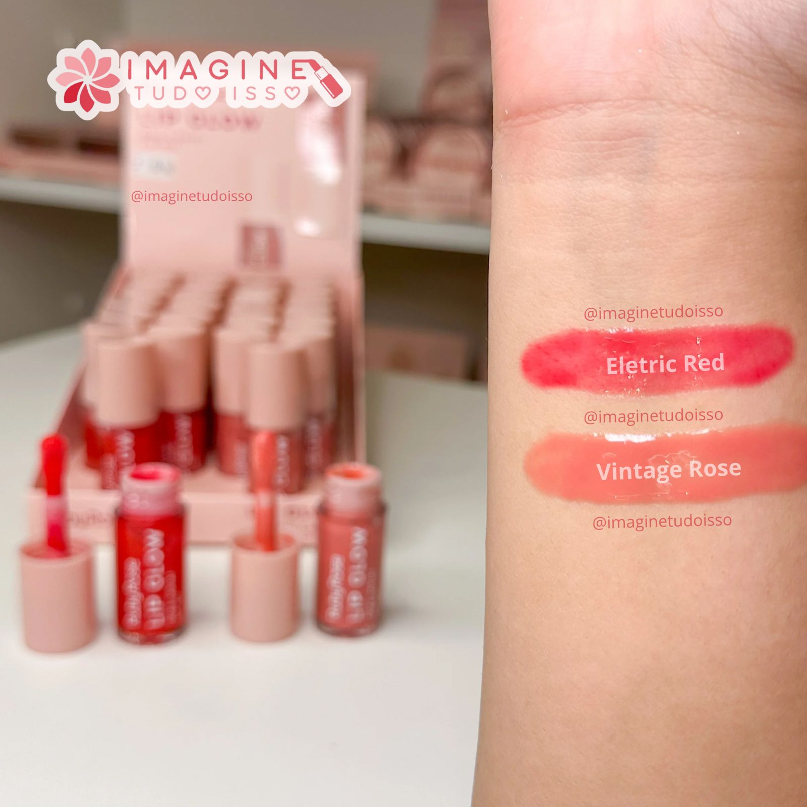 Óleo Labial Lip Glow (COR Vintage Rose) - Ruby Rose - Imagine Tudo Isso