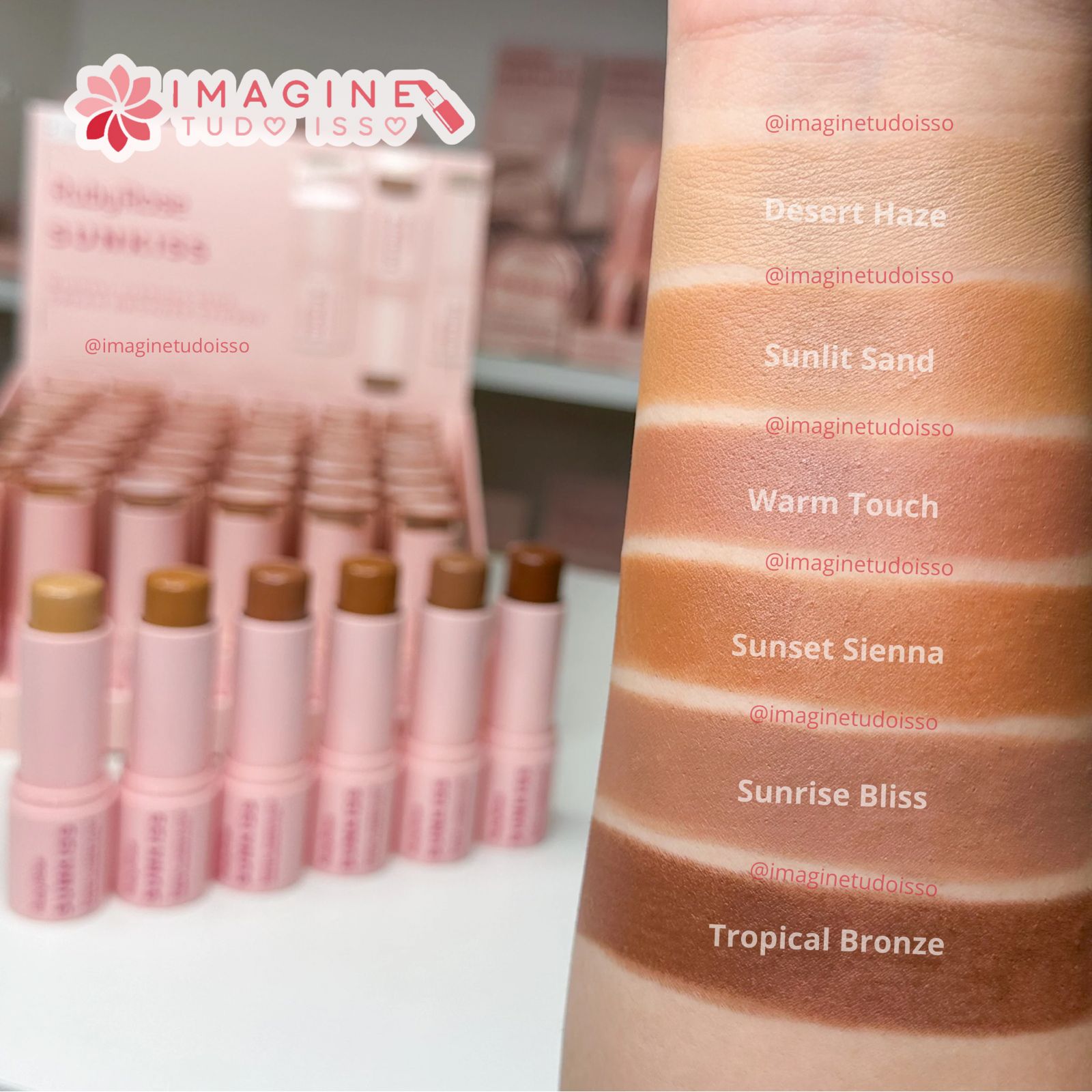Bronzer Cremoso Stick Sunkiss (COR Warm Touch) - Ruby Rose - Imagine Tudo Isso
