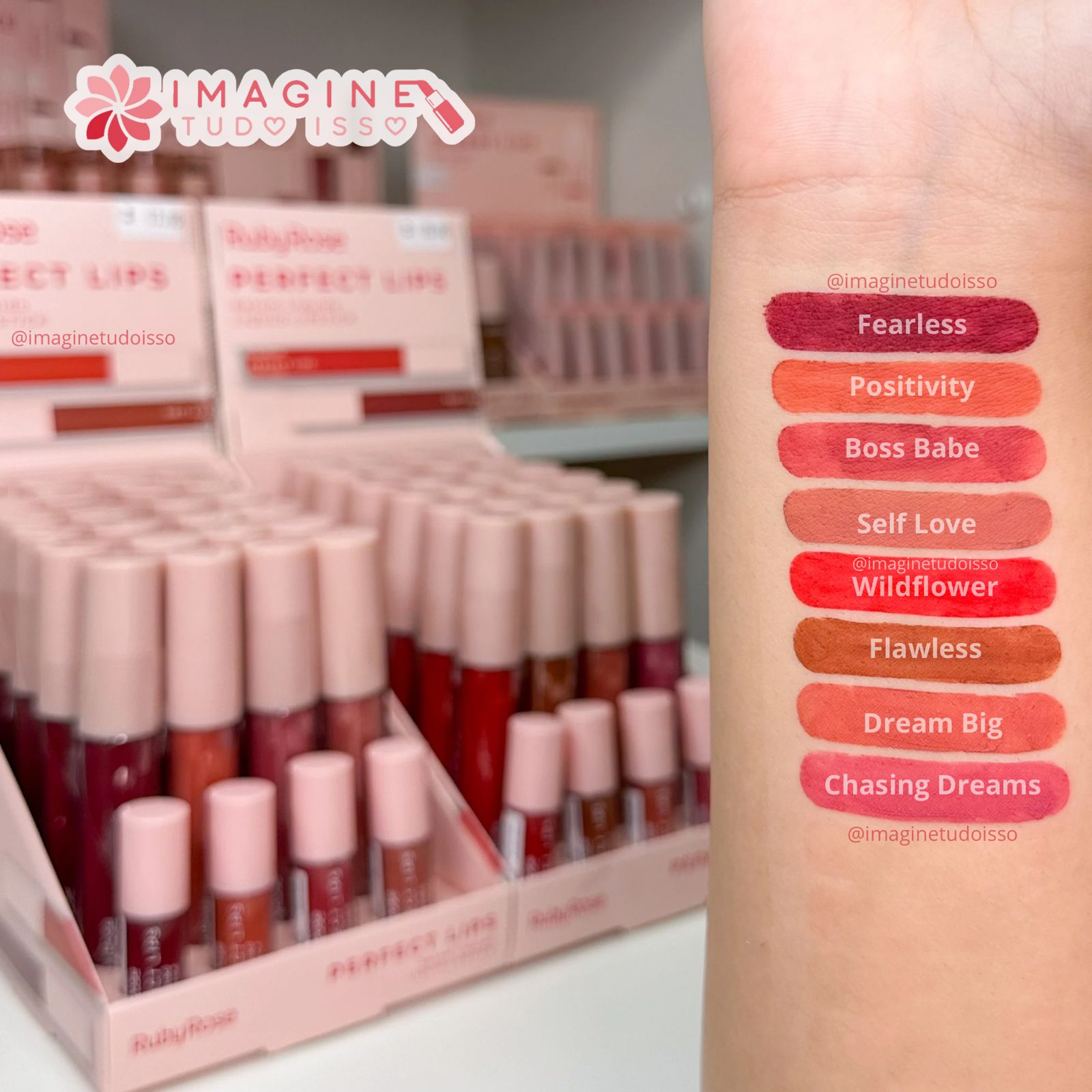 Batom Líquido Perfect Lips (COR Flawless) - Ruby Rose - Imagine Tudo Isso