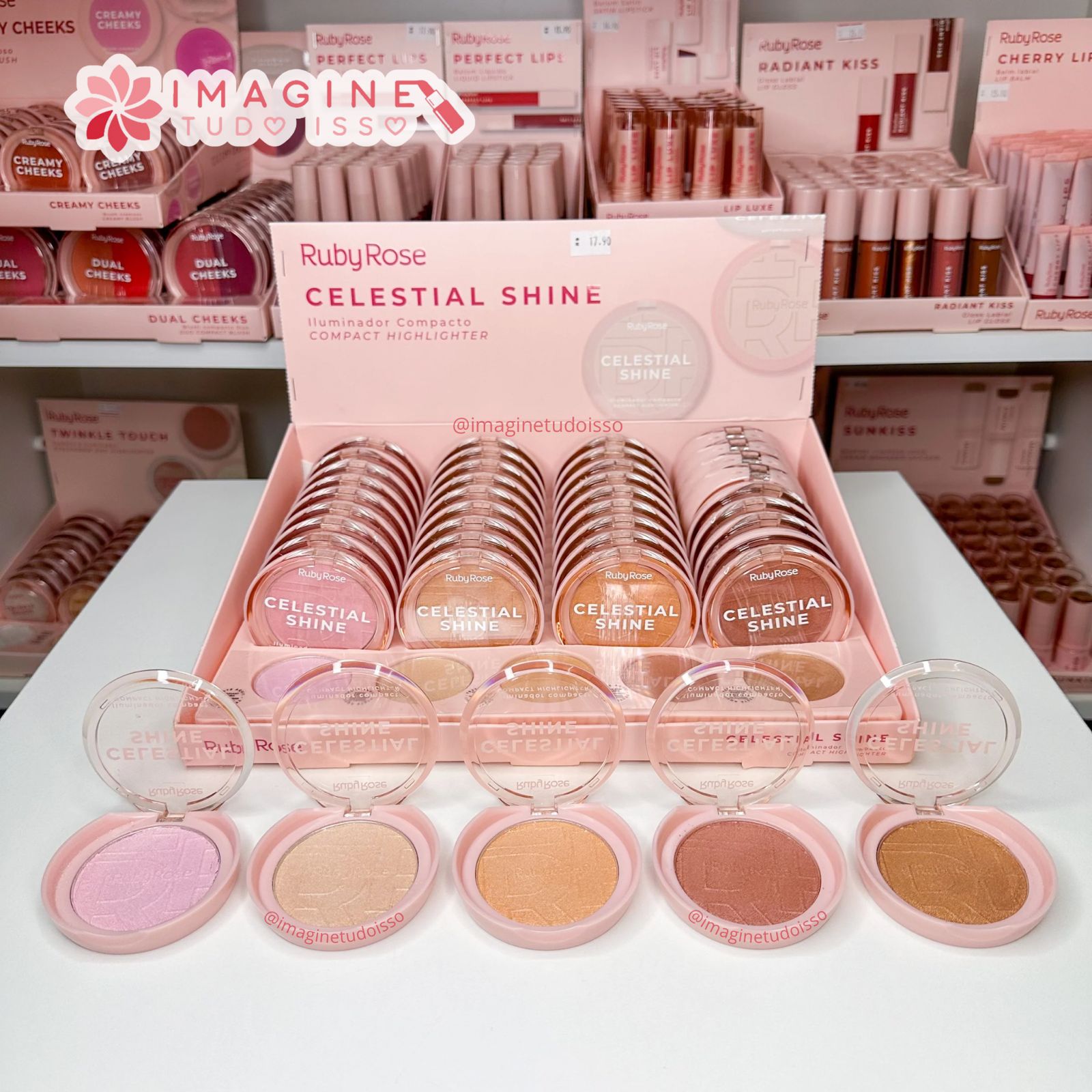 Iluminador Compacto Celestial Shine (COR Prism Light) - Ruby Rose - Imagine Tudo Isso