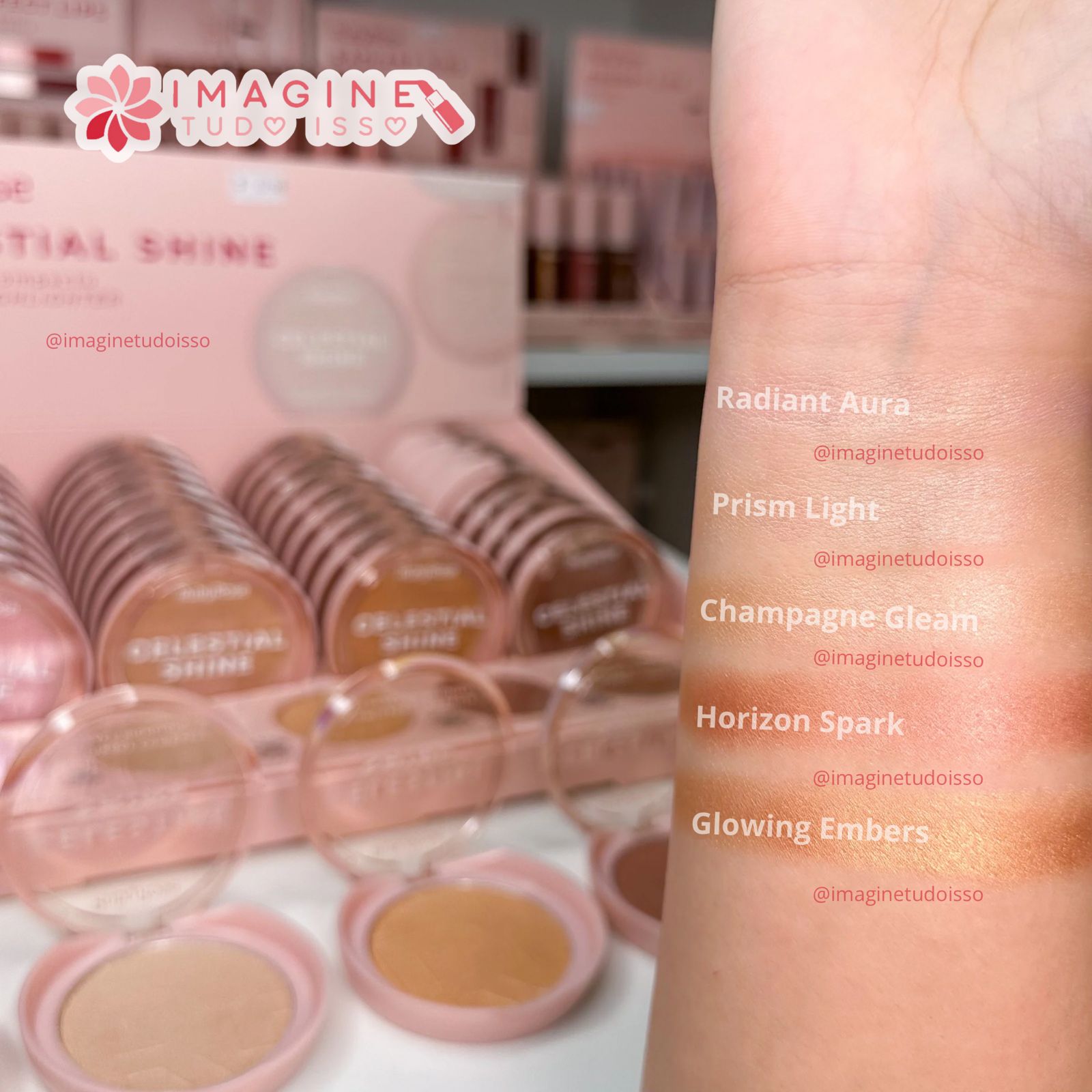 Iluminador Compacto Celestial Shine (COR Champagne Gleam) - Ruby Rose ...