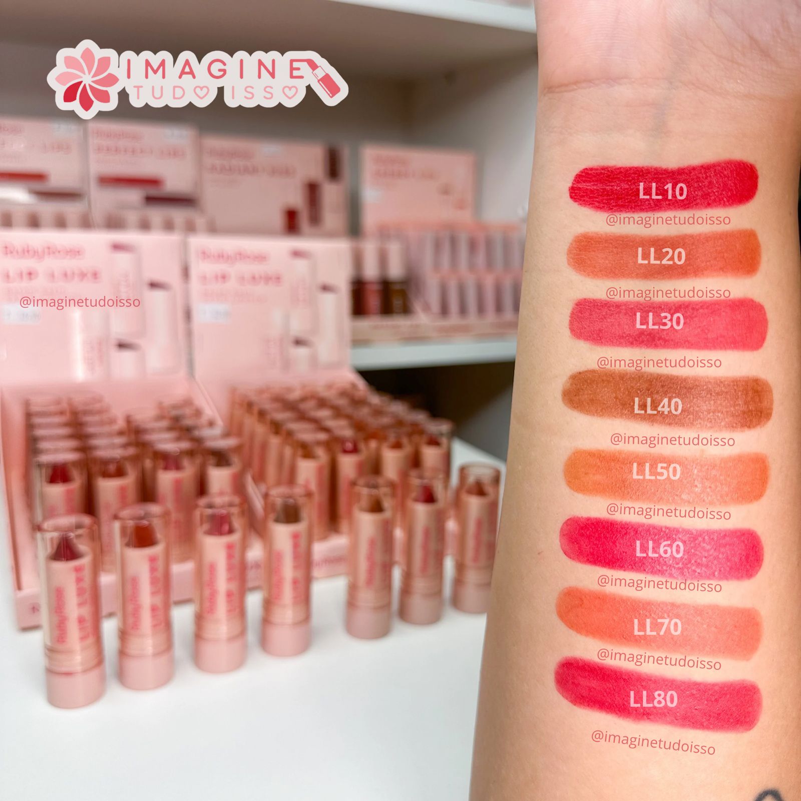 Batom Satin Lip Lux (COR LL70) - Ruby Rose - Imagine Tudo Isso