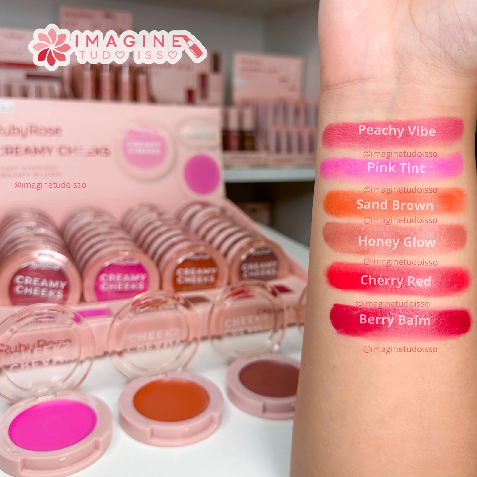 Blush Cremoso Creamy Cheeks (COR Honey Glow) - Ruby Rose - Imagine Tudo ...