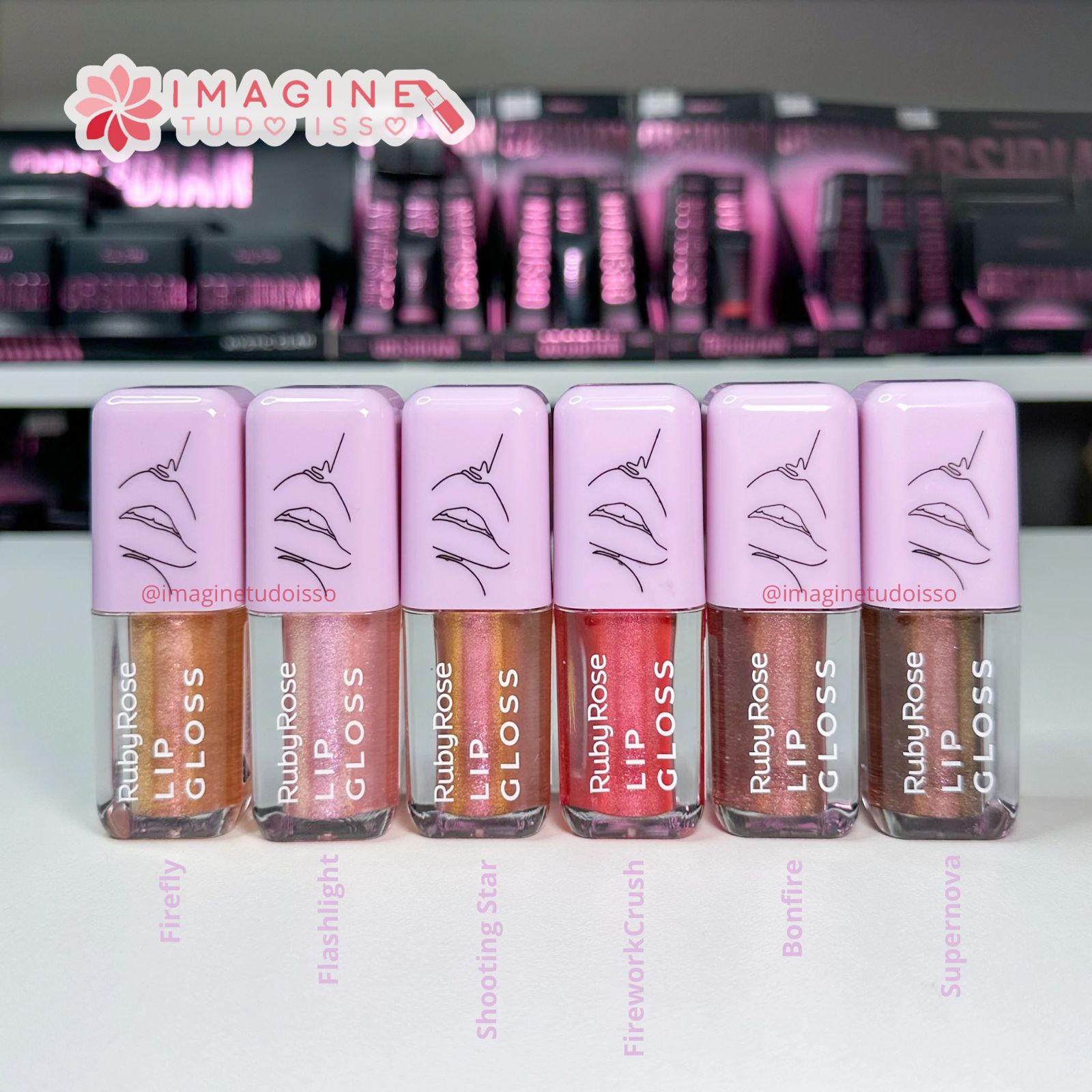Lip Gloss Novo (COR Firefly) - Ruby Rose - Imagine Tudo Isso