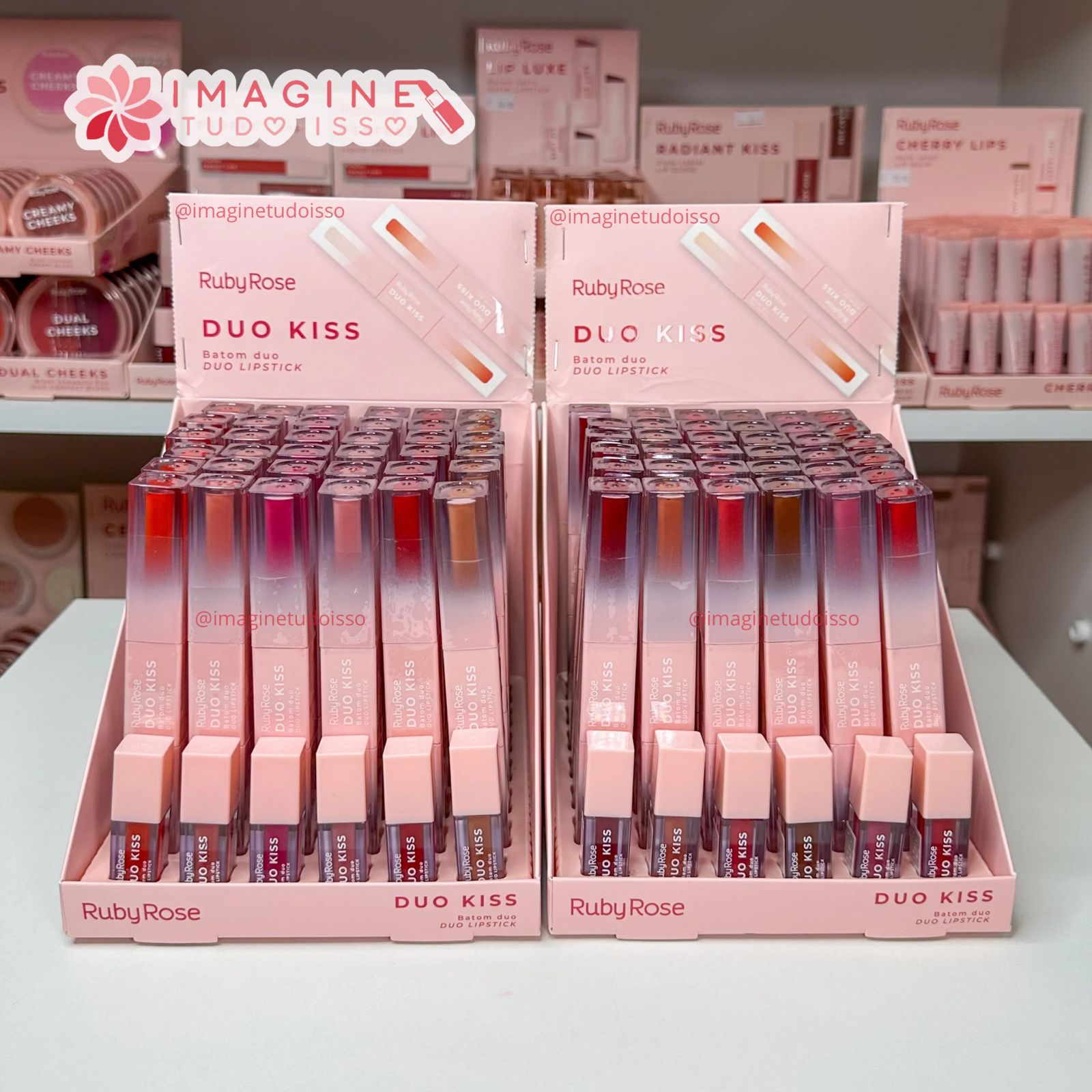 Batom Duo Kiss (COR DK01) - Ruby Rose - Imagine Tudo Isso