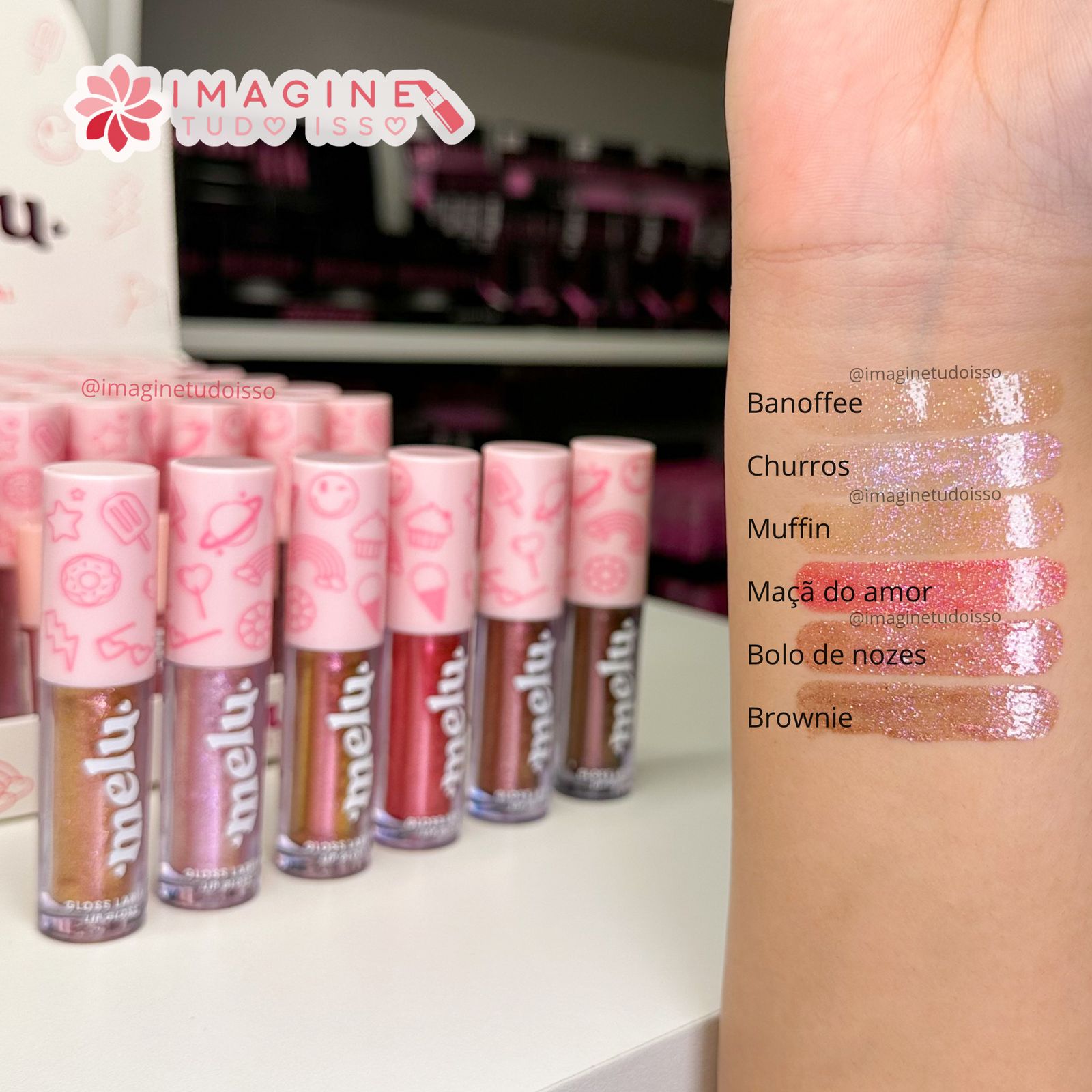 Gloss Labial Novo (COR Bolo de Nozes) - Melu by Ruby Rose - Imagine ...