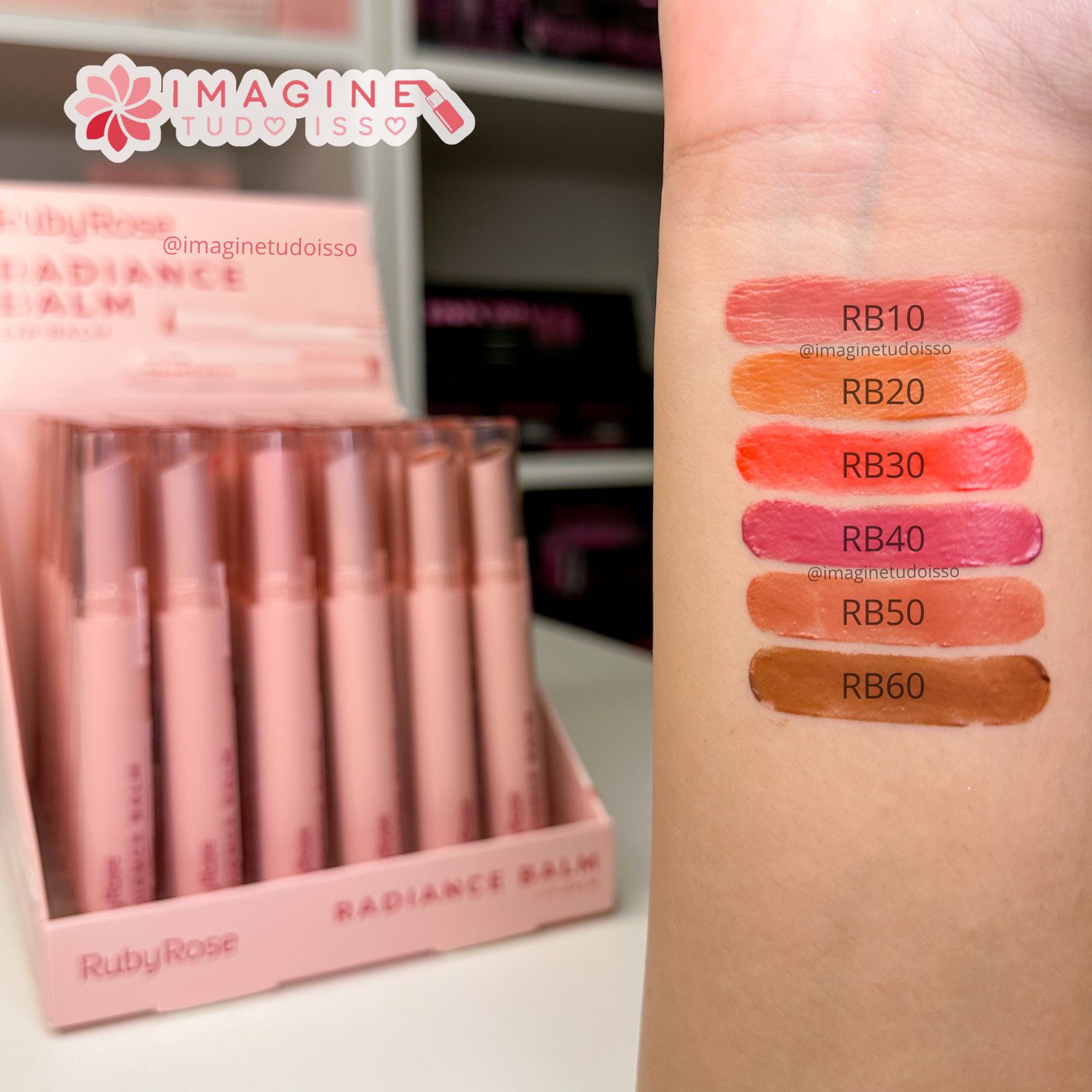 Lip Balm Radiance Balm (COR RB10) - Ruby Rose - Imagine Tudo Isso