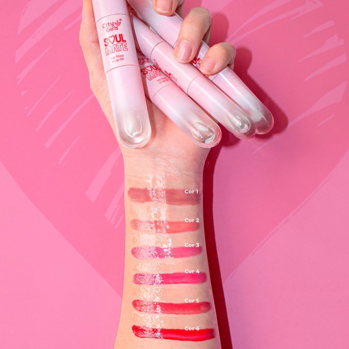 Lip Oil e Lip Gloss Soul Mate (COR 1) - City Girls - Imagine Tudo Isso