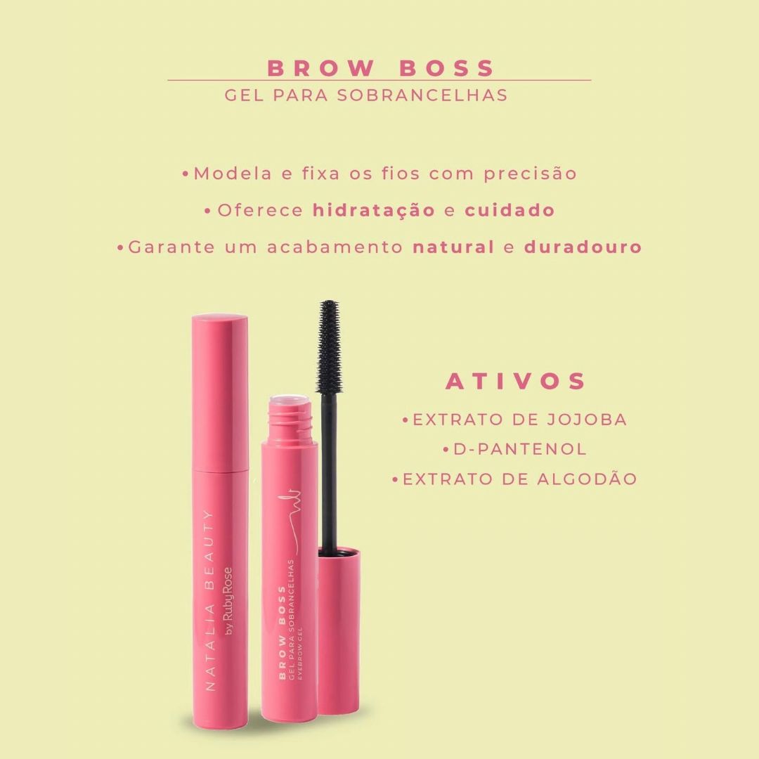 Gel para Sobrancelhas Brow Boss - Natalia Beauty by Ruby Rose - Imagine ...