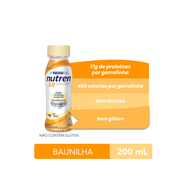 Nutren 2.0 Baunilha 200ml - Espaço Vida | Nutrição Especializada