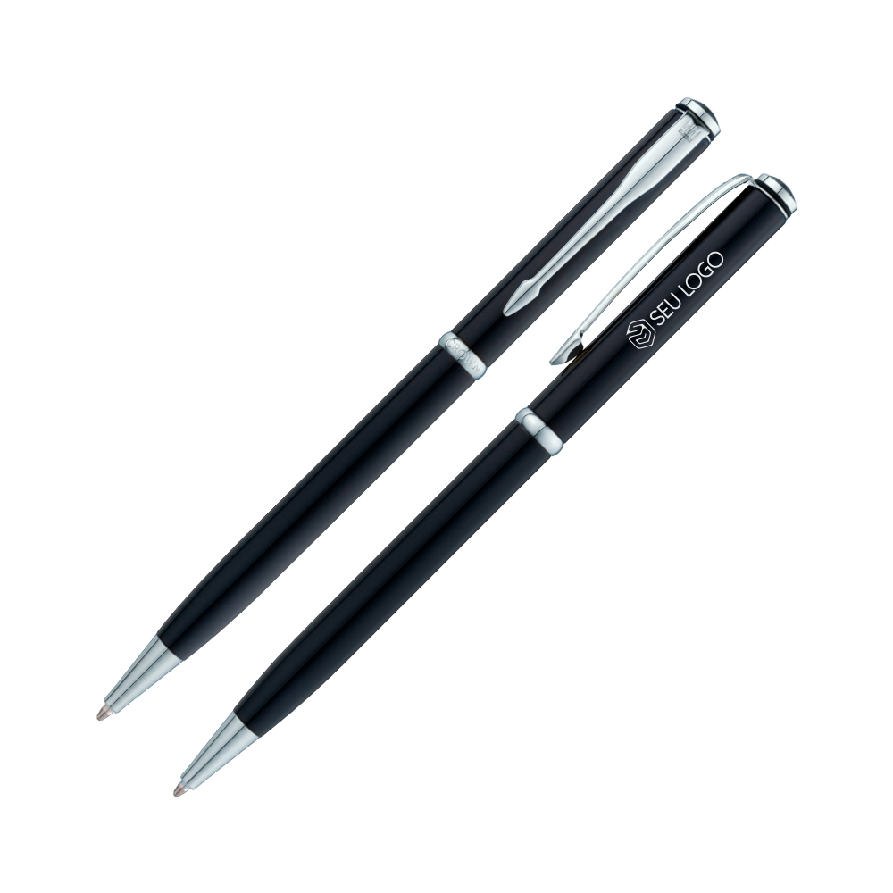 Caneta Sigma Chrome Esferográfica Personalizada - Crown Brindes