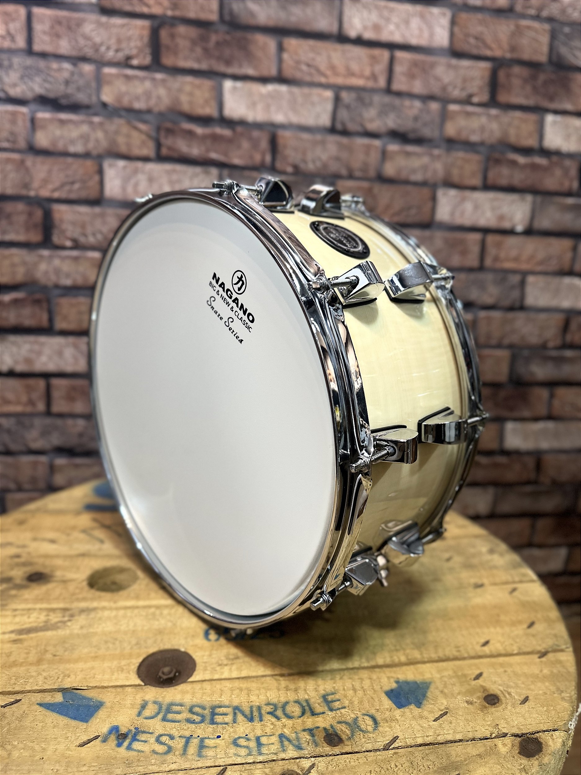 Caixa Nagano Snare Series Classic Beat 14x6,5 - Natural Clear - JR Drums