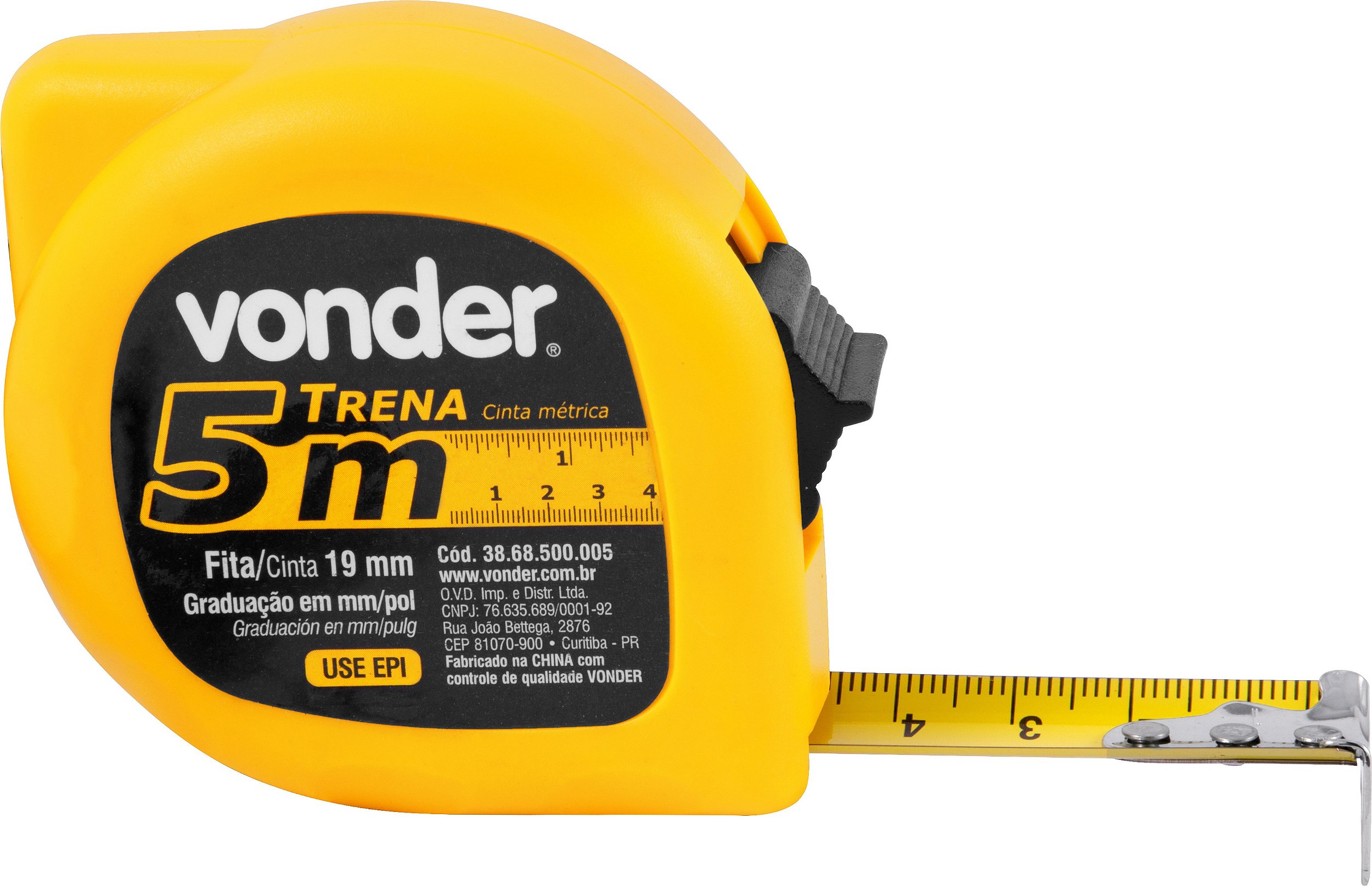 Trena de aço, 5 metros vonder - Casil Ferramentas