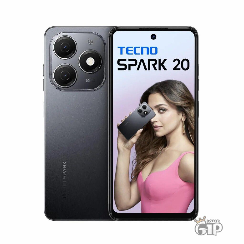 SMARTPHONE TECNO SPARK 20 KJ5 8GB RAM 256GB 50MP 5000mAh - LOJAS GIP