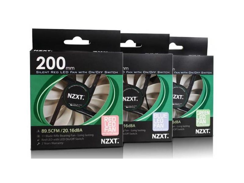 Cooler fan NZXT 200mm Silent LED Azul FS-200RB-BLED - Codex Informática ...