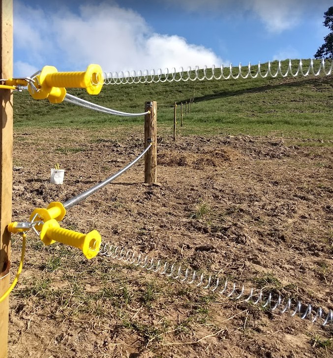 Terminal porteira amarelo mola externa 6 metros - cerca elétrica rural ...
