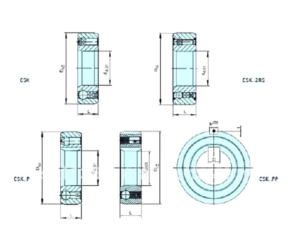 Rolamento Catraca Contra Recuo CSK60P = TTKK60P = NKT60P = KK60P ...