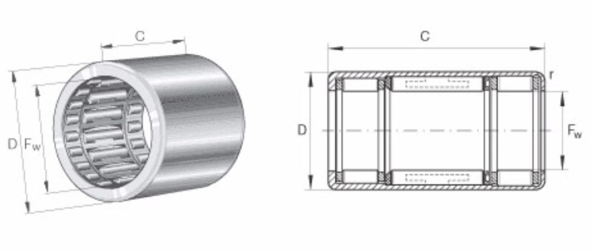 Rolamento Catraca de Agulha Contra Recuo HFL1022 Medidas:10x14x22mm ...
