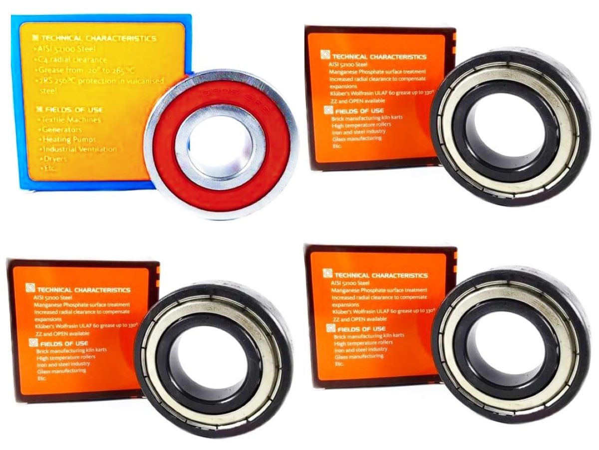 Rolamentos Alta Temperatura 6001 ZZ 270°C l 6001 2RS 250ºC l 6001 ZZ ...