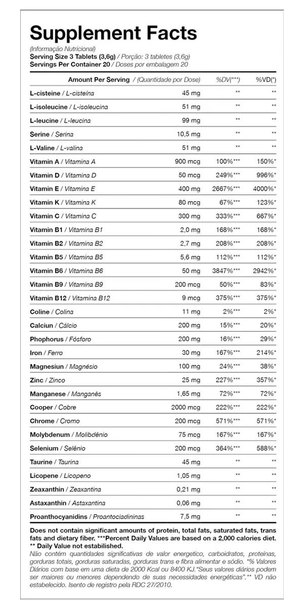 Ultraman 60caps - Black Skull - Fábrica de Atletas Suplementos