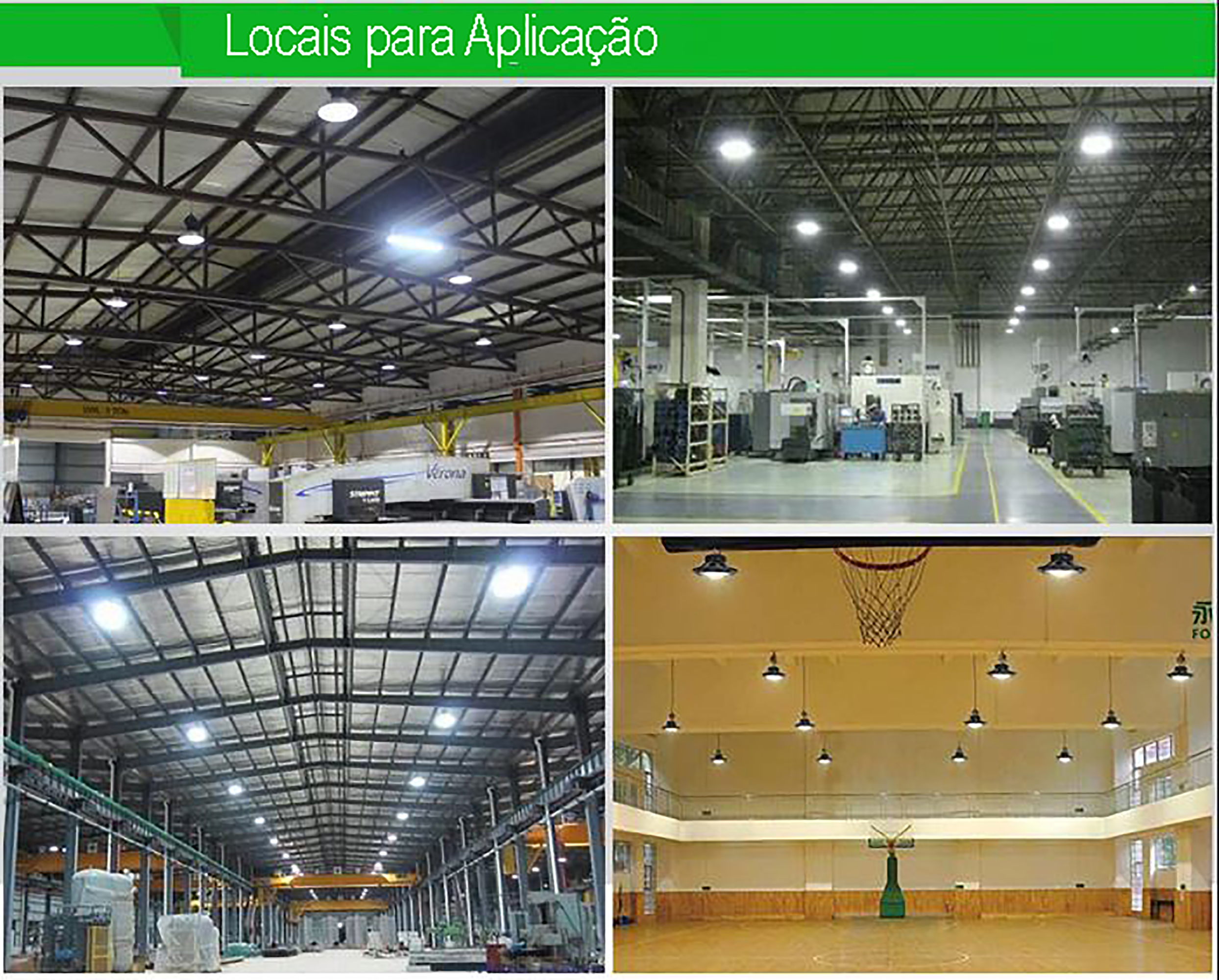 Kit 10 Luminária Industrial 200w Led High Bay Galpão - ARCO ÍRIS LED