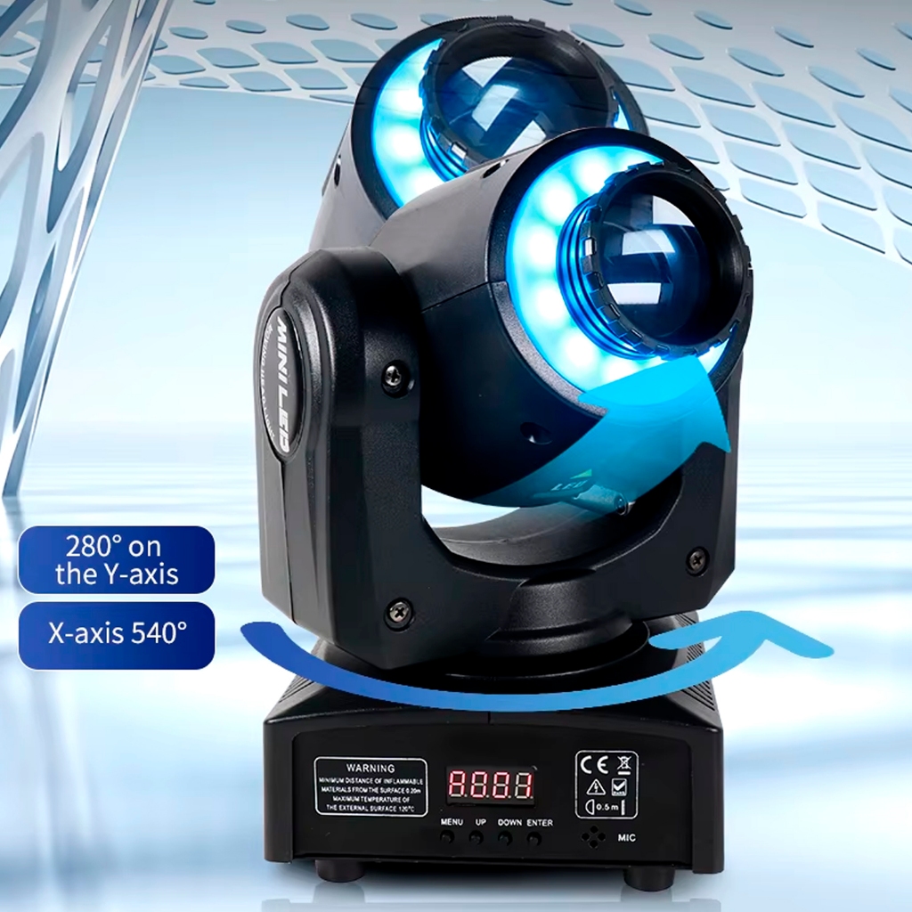 Moving Head Spot Led 30w 8 Cores 8 Led Entrada DMX - 82620 - ARCO ÍRIS LED