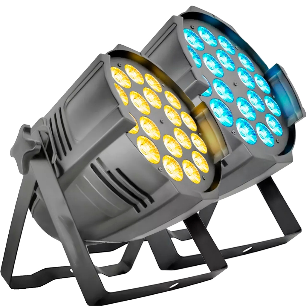 Strobo Par Led Slim 18 LEDs 300w Rgbw Dj Festas Dmx - 80904 - ARCO ÍRIS LED