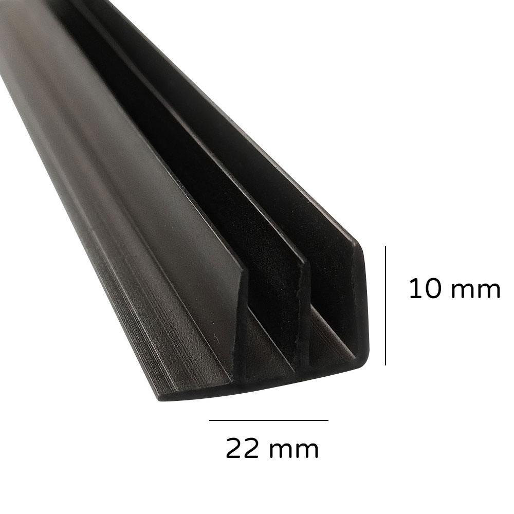 Perfil plástico guia deslizante em PS (poliestireno) 30 cm a 3 mts ...