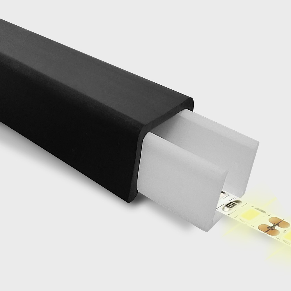 Perfil plástico para led de embutir em teto e parede - DKJ ® a loja da ...