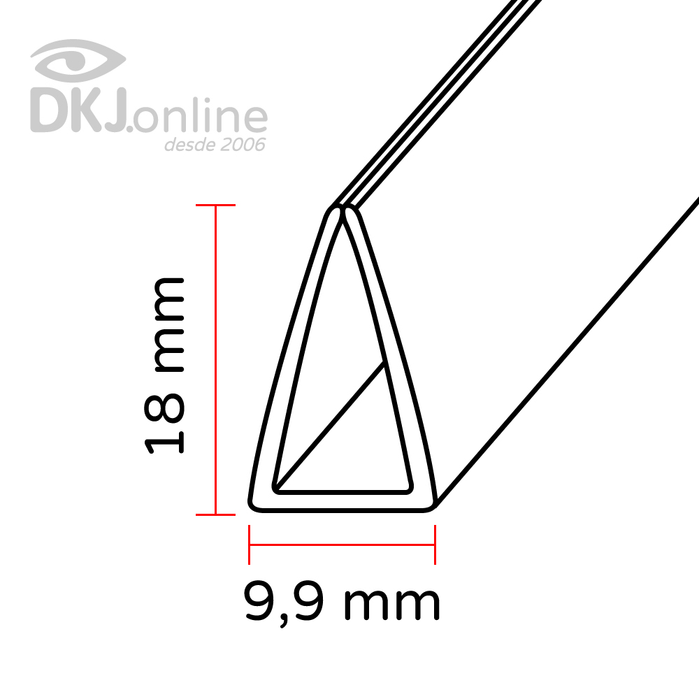 Perfil plástico peg doc 18 mm em PS ou PVC - DKJ ® a loja da ...