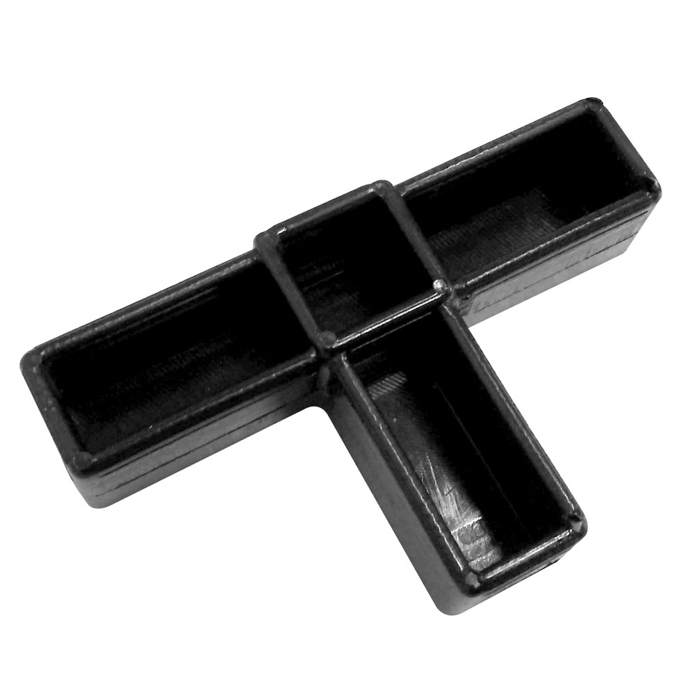 Conector T preto para estruturas de placas e cavaletes Pct com 10 unds ...
