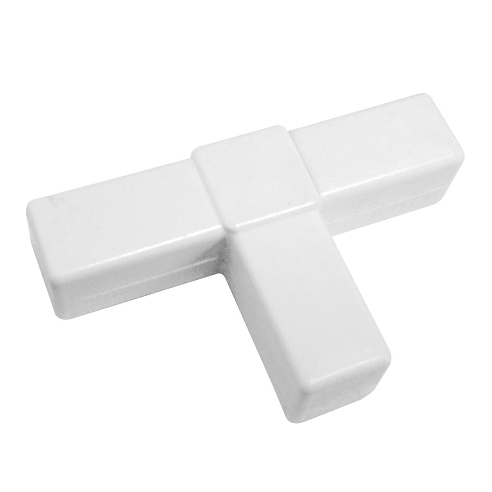 Conector T branco para estruturas de placas e cavaletes Pct com 10 und ...