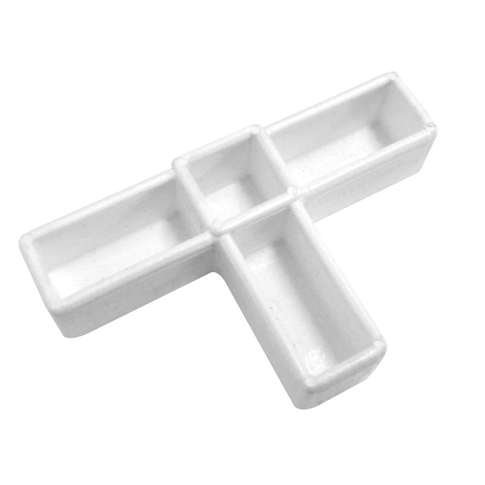Conector T branco para estruturas de placas e cavaletes Pct com 10 und ...