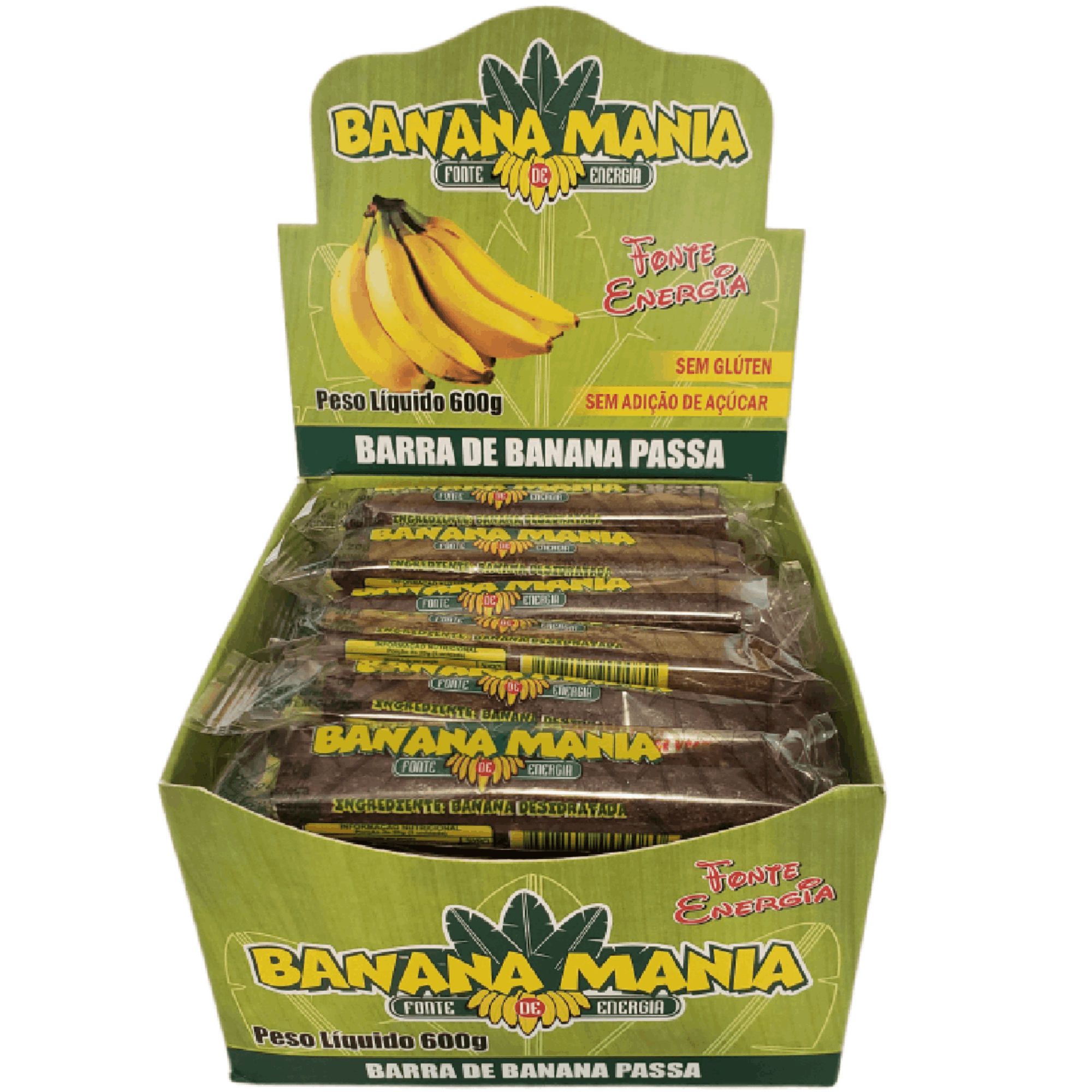Bananinha Natural Zero Açúcar Sem Glúten Vegana Barrinha de Banana ...