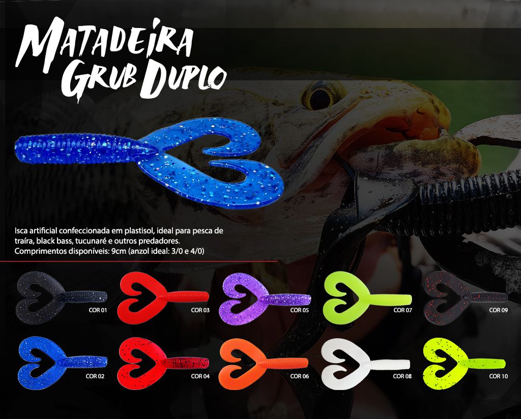 Matadeira Grub Duplo Cor:07 - ISCAS MATADEIRA