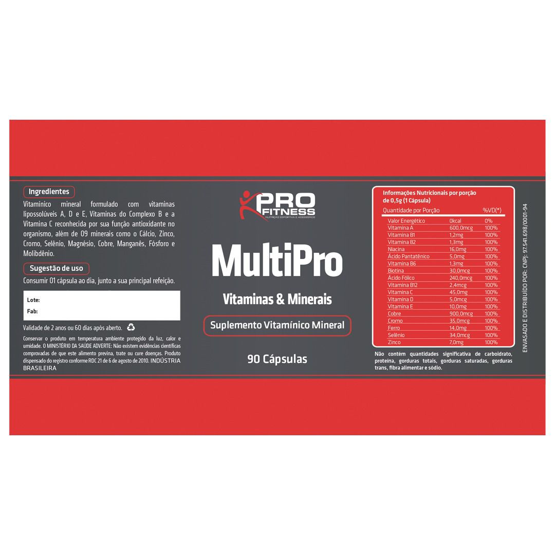 MultiPro (90 cápsulas) - ProFitness - Loja Pro Fitness
