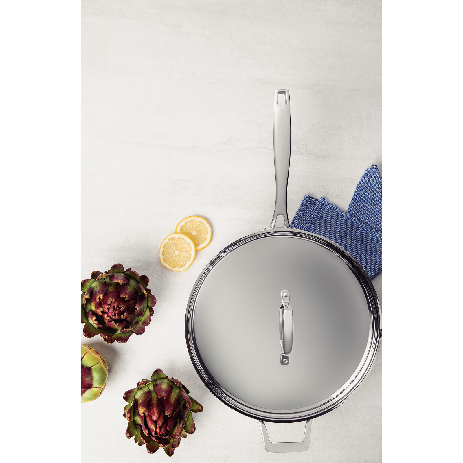 Frigideira em Aço Inox Grano Com tampa 30cm 5,6 L Tramontina - Casa e ...