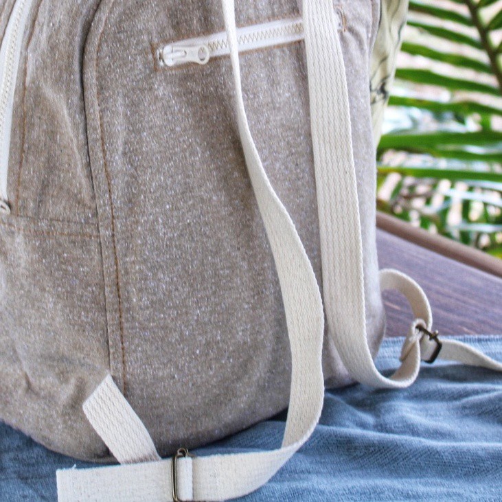 Mochila Porto Belo | Eco Liso Areia - Studio Roberta Chaves