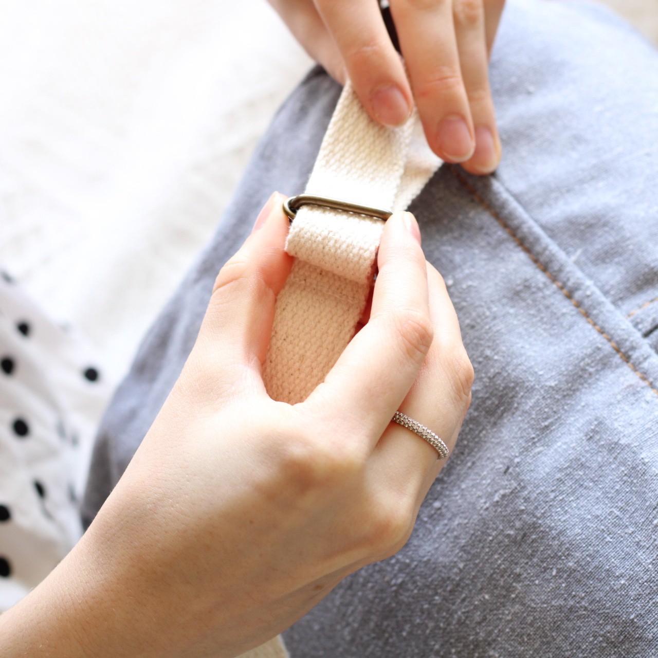 MOCHILA ECOLISO PORTO BELO AZUL - Studio Roberta Chaves