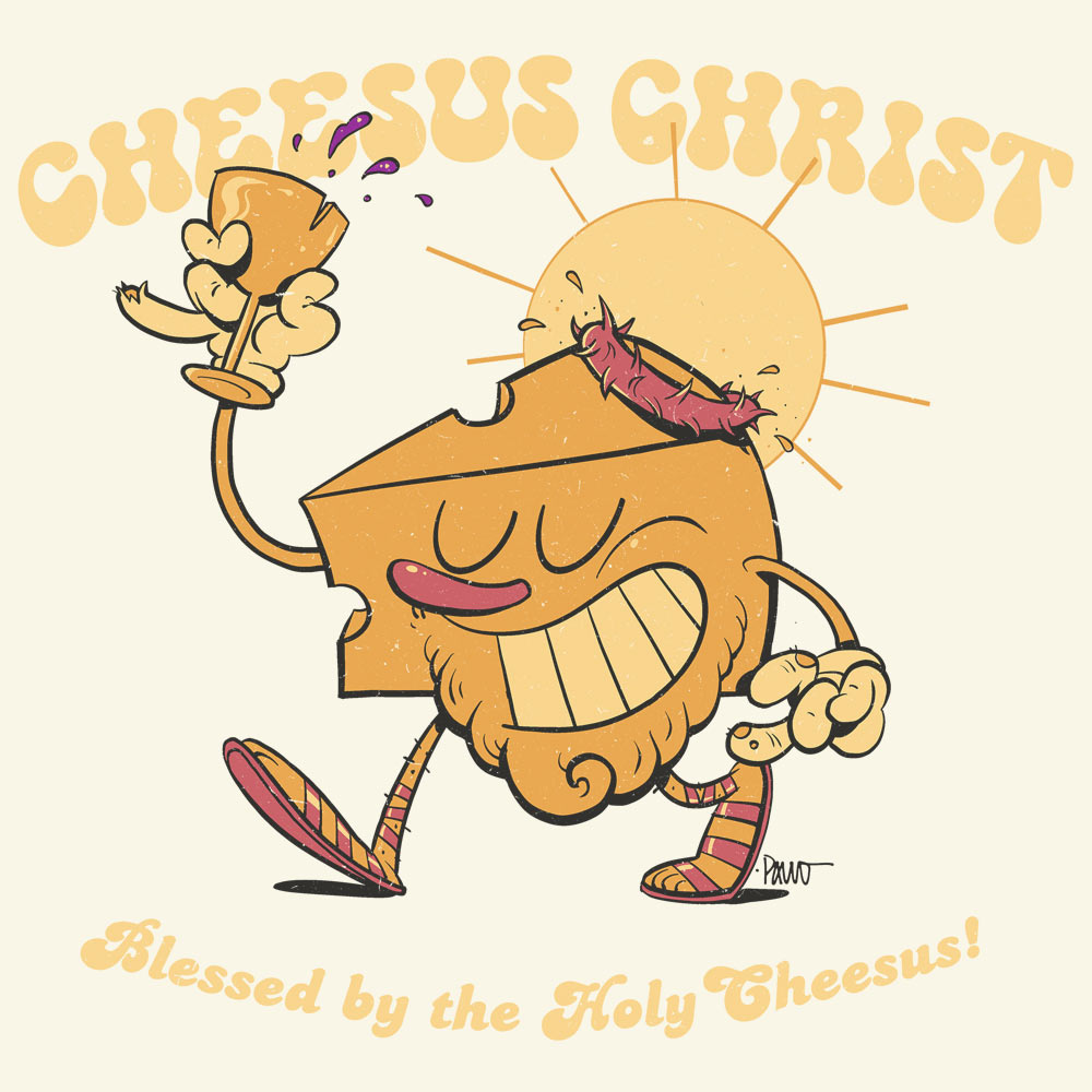 Cheesus Christ - Camiseta Basicona Unissex - El Cabriton Camisetas ...