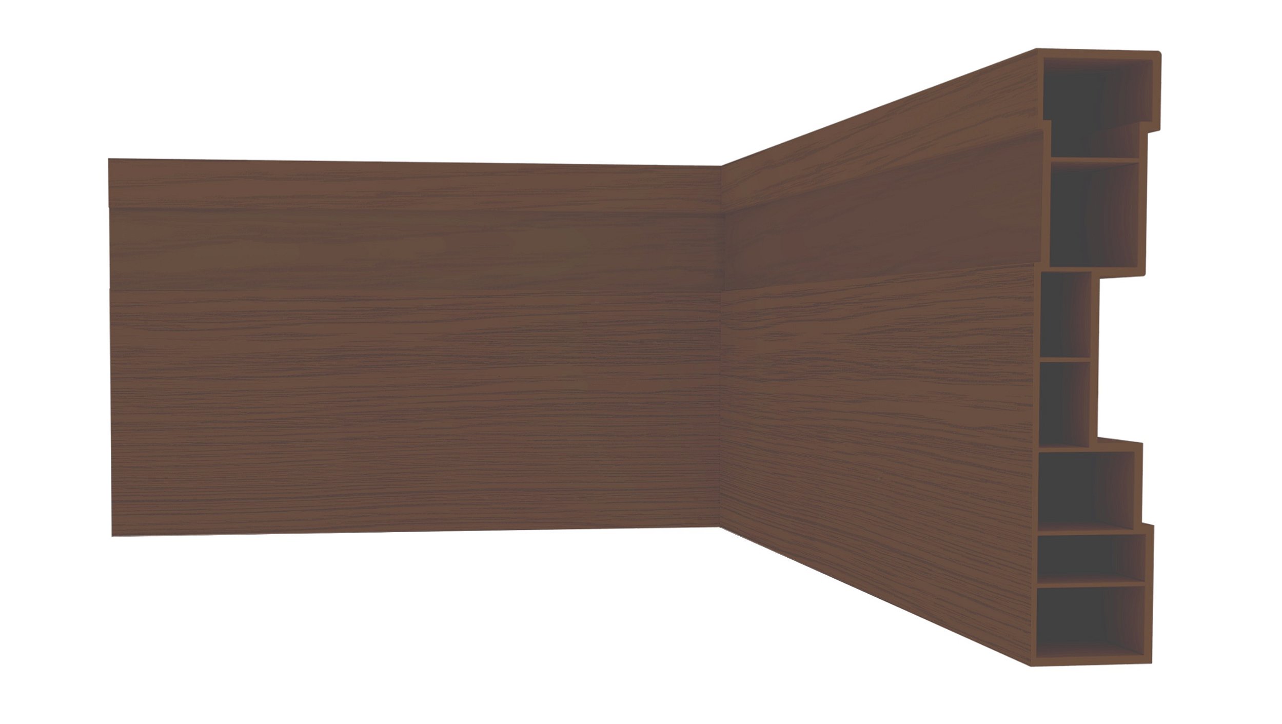 Rodapé Nobre PVC 7cm - Barra 2,40 metros - CasaT