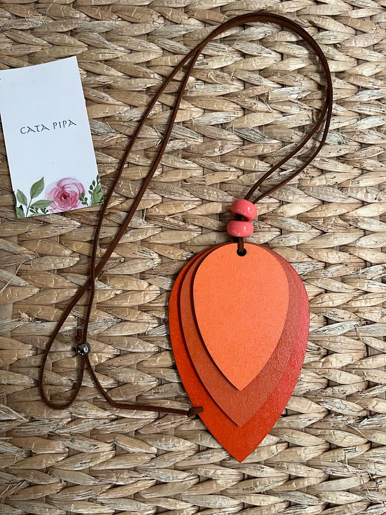 Colar Folha Mdf - Cata Pipa