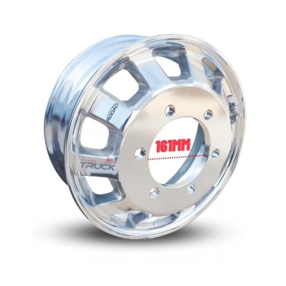 Roda de Alumínio Sem Câmara Caminhão 3/4 Aro 17,5 X 6 6 Furos - Force ...