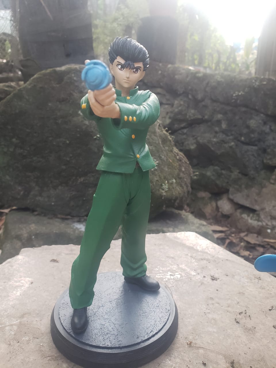 Estátua Yusuke Urameshi de Yu Yu Hakusho versão chibi e Pu - Print3D