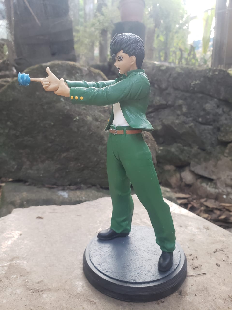 Estátua Yusuke Urameshi de Yu Yu Hakusho versão chibi e Pu - Print3D