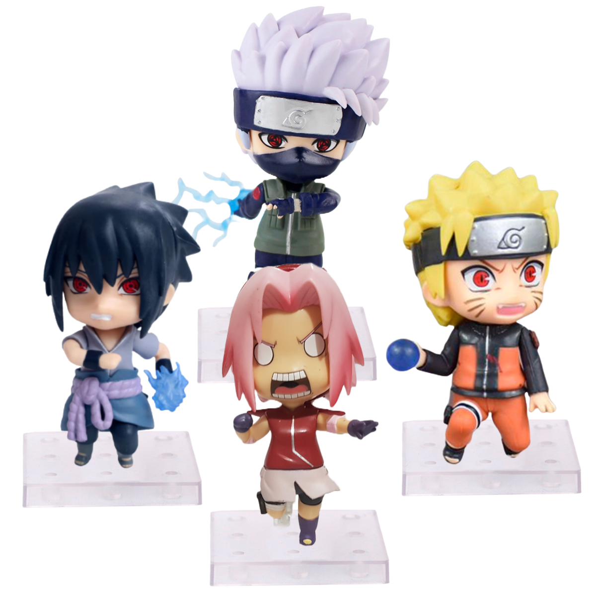 4 Bonecos Time7 NarutoShippuden Kakashi Sakura Sasuke Naruto - Loja Ortsac