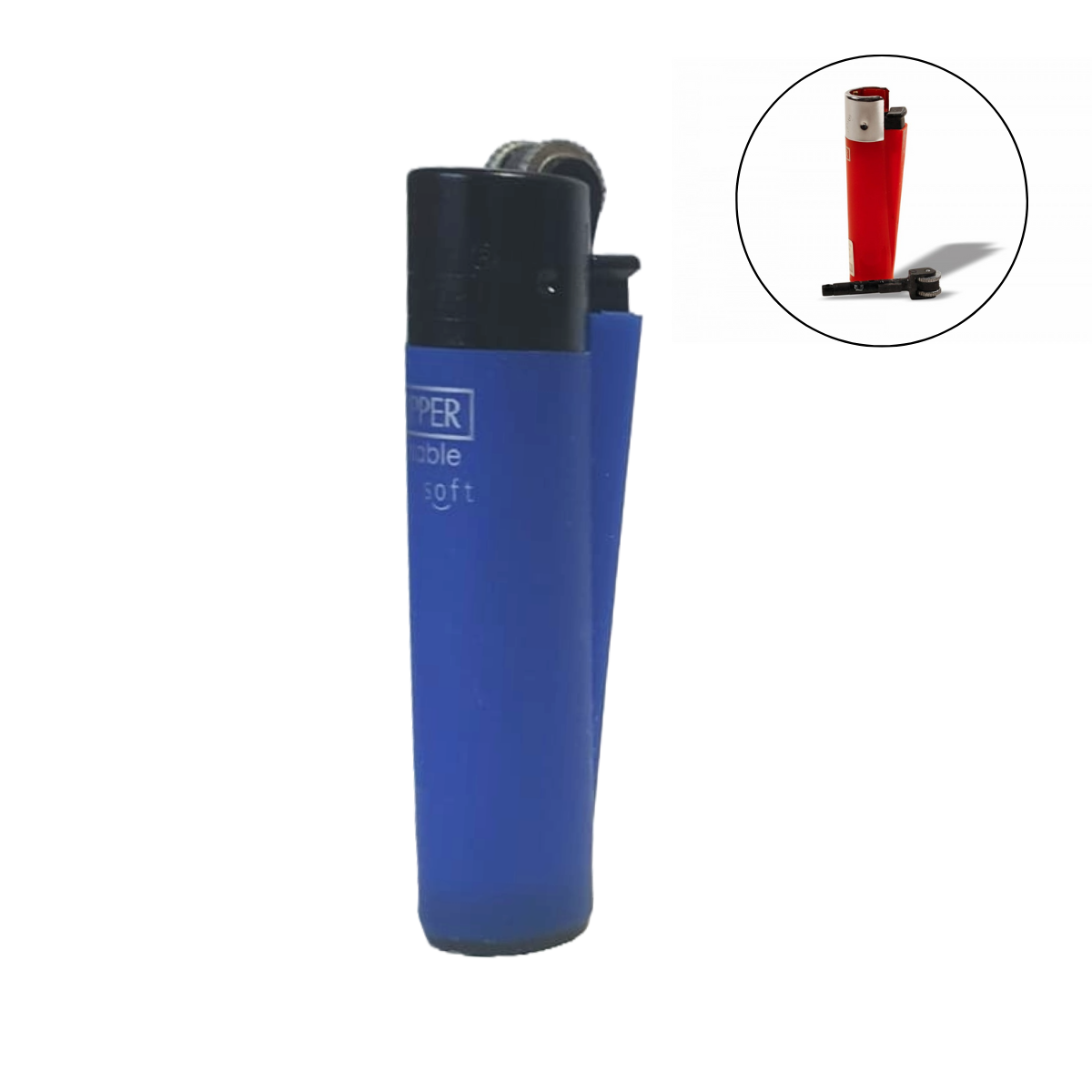 Isqueiro Clipper Mini Recarregável mais 50 Pedras para Substituição ...