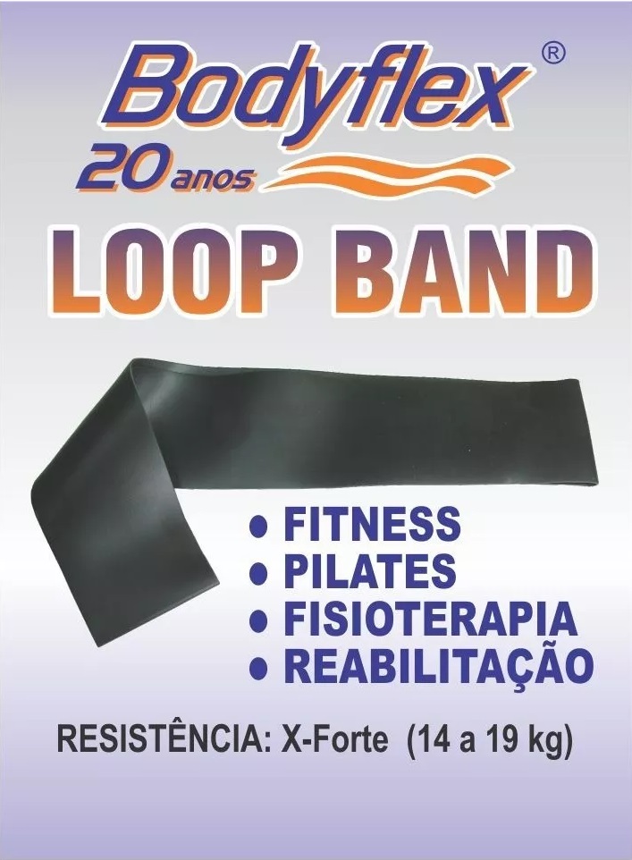 Faixa Elástica Circular Loop Band Extra Forte Preta Bodyflex - Sunnypé ...