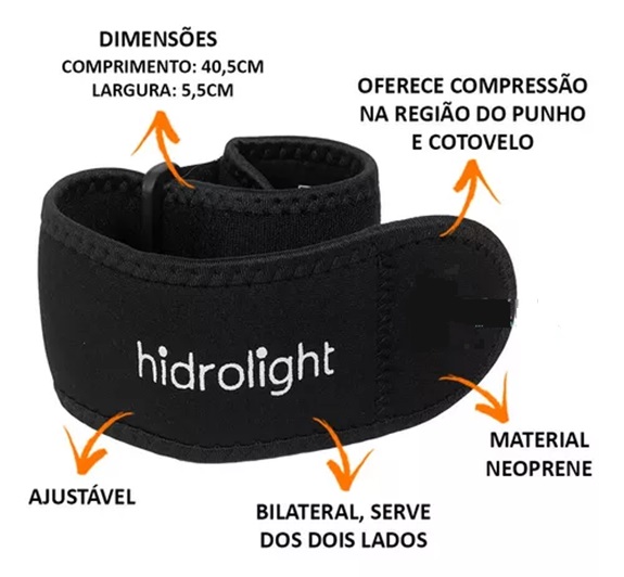 Cinta Tennis Elbow Ajustavel Preta Hidrolight - Sunnypé - Sunnypé ... Cinta Tennis Elbow Ajustavel Preta Hidrolight - Sunnypé - Sunnypé ...